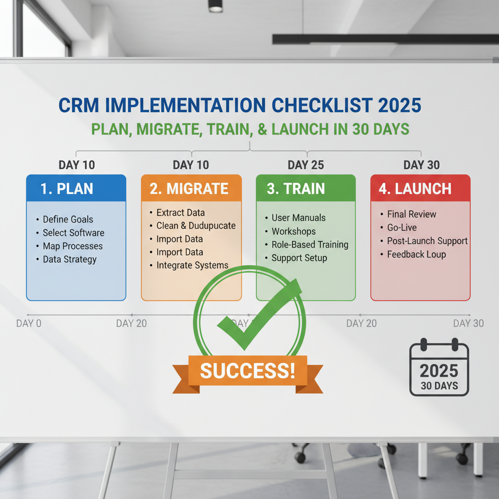 Crm Implementation Checklist 2025 Launch In 30 Days